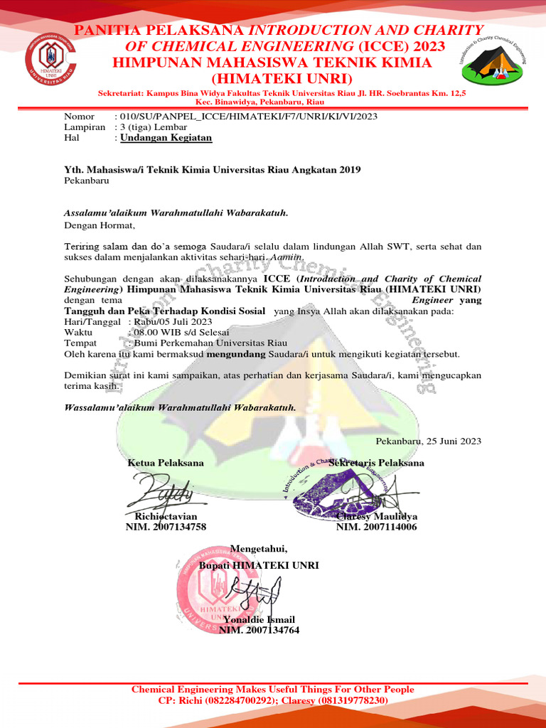 010-SU - ICCE - Angkatan 2019 | PDF | Sains & Matematika