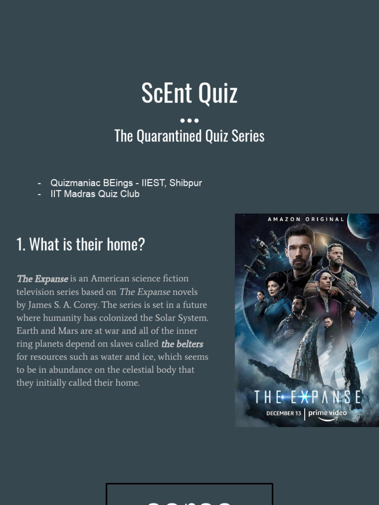 TQQS Science and Entertainment Quiz | PDF