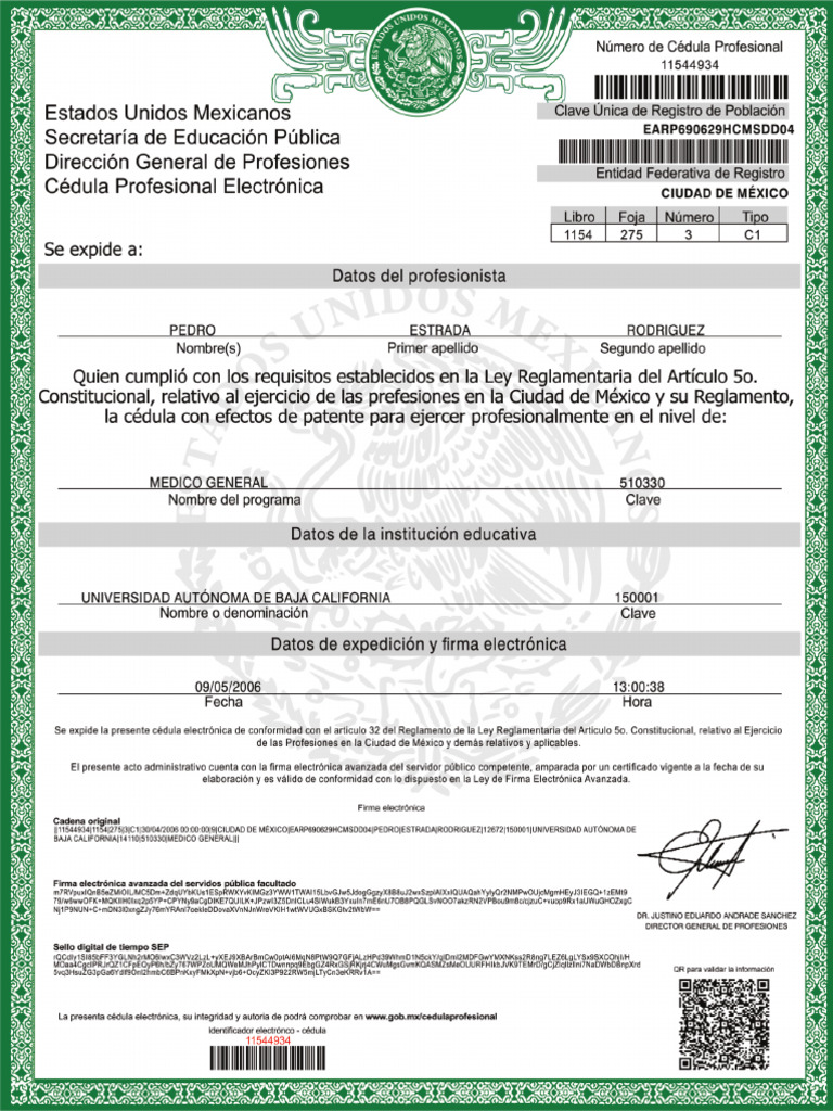 PDF Cedula Electronica | PDF