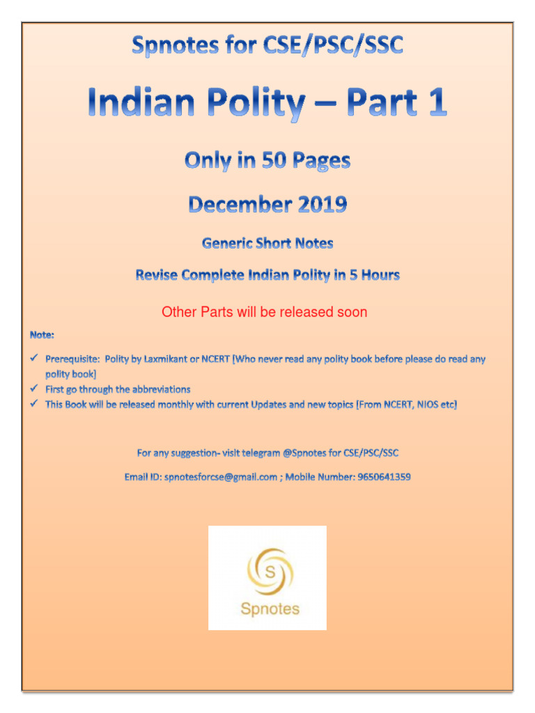 Evolution of India's Constitution and Governance | PDF | Democracy ...