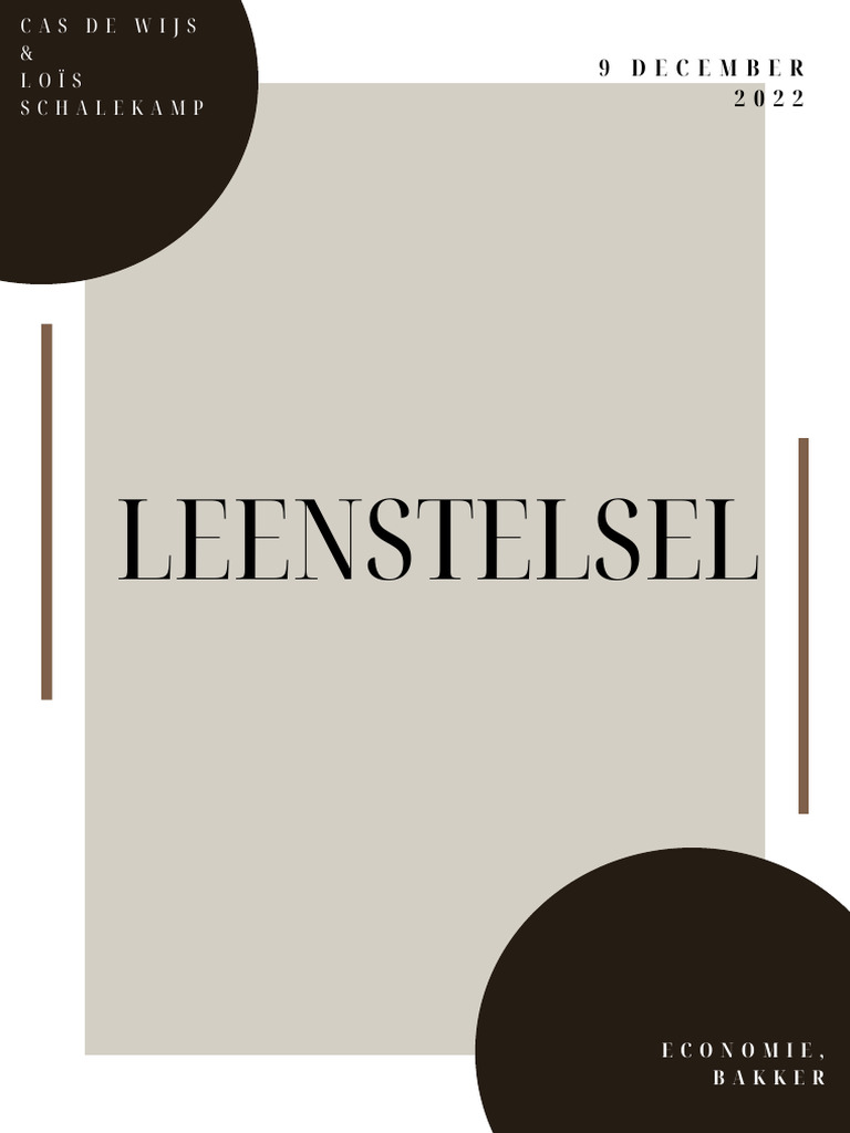 Leenstelsel | PDF