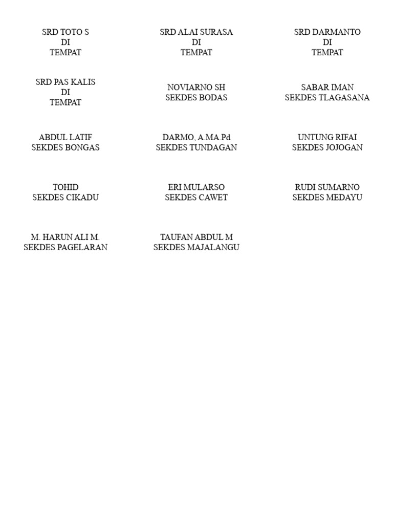 Label Undangan 107 | PDF