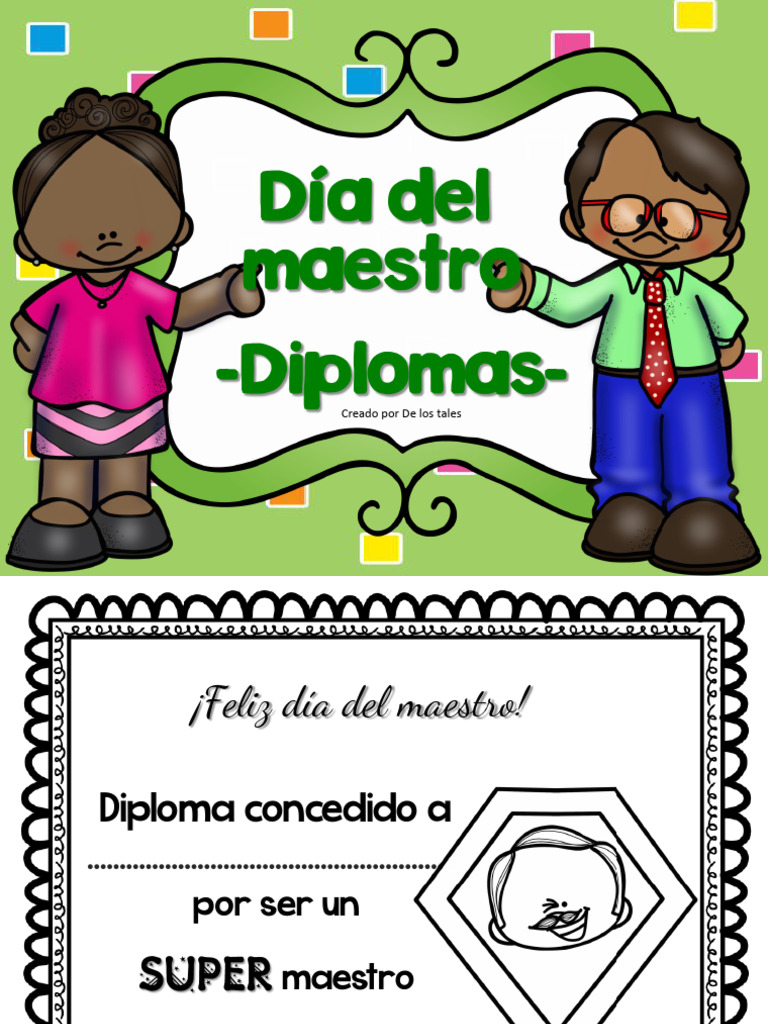 Diplomas Día Del Maestro | PDF | Crecimiento personal y profesional ...