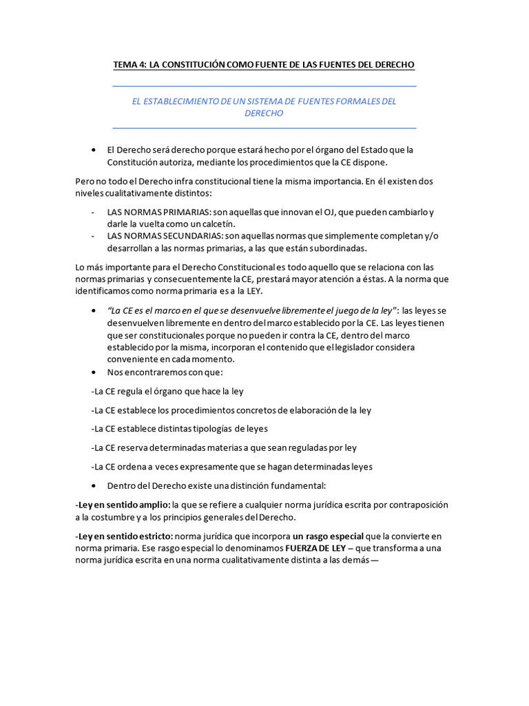 DC Tema 4 | PDF | Regulación | Constitución