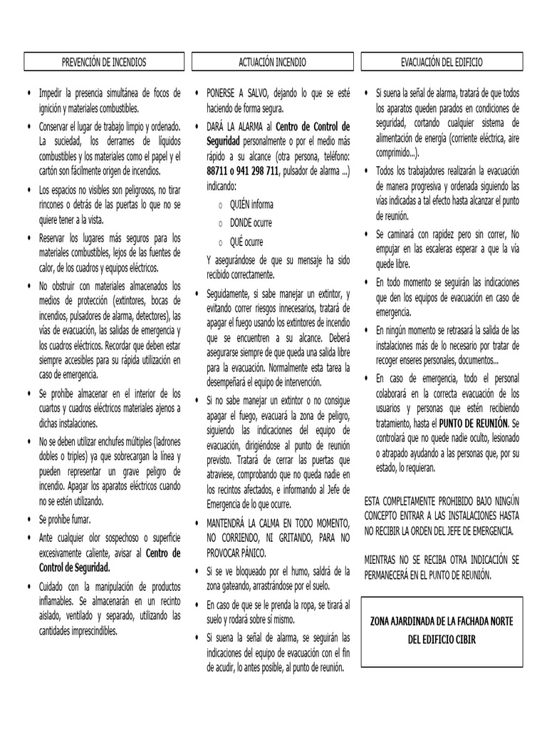 Plan Autop Emerg Cibir | PDF