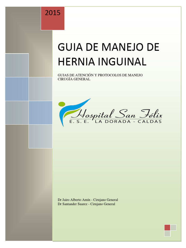 2015 4. Guia de Manejo Hernia Inguinal HSF 2 | PDF | Cirugía | Medicina