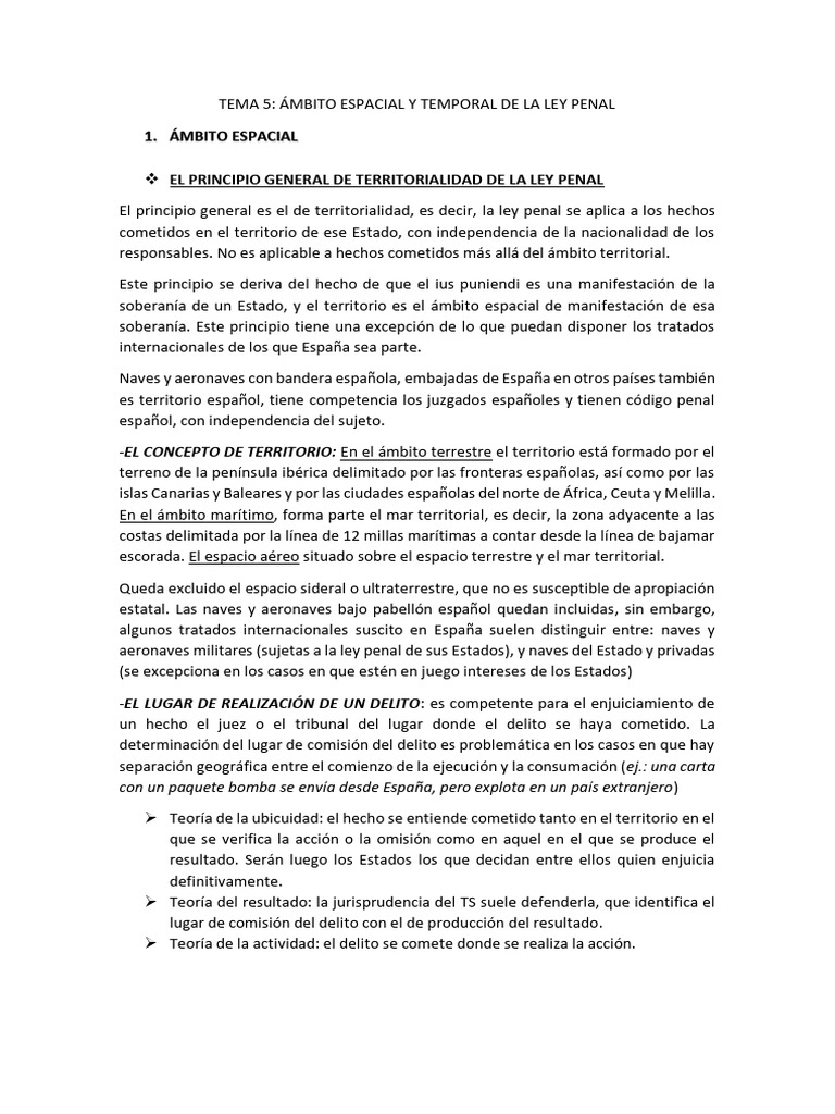 DP Tema 5 | PDF | Derecho penal | Castigos