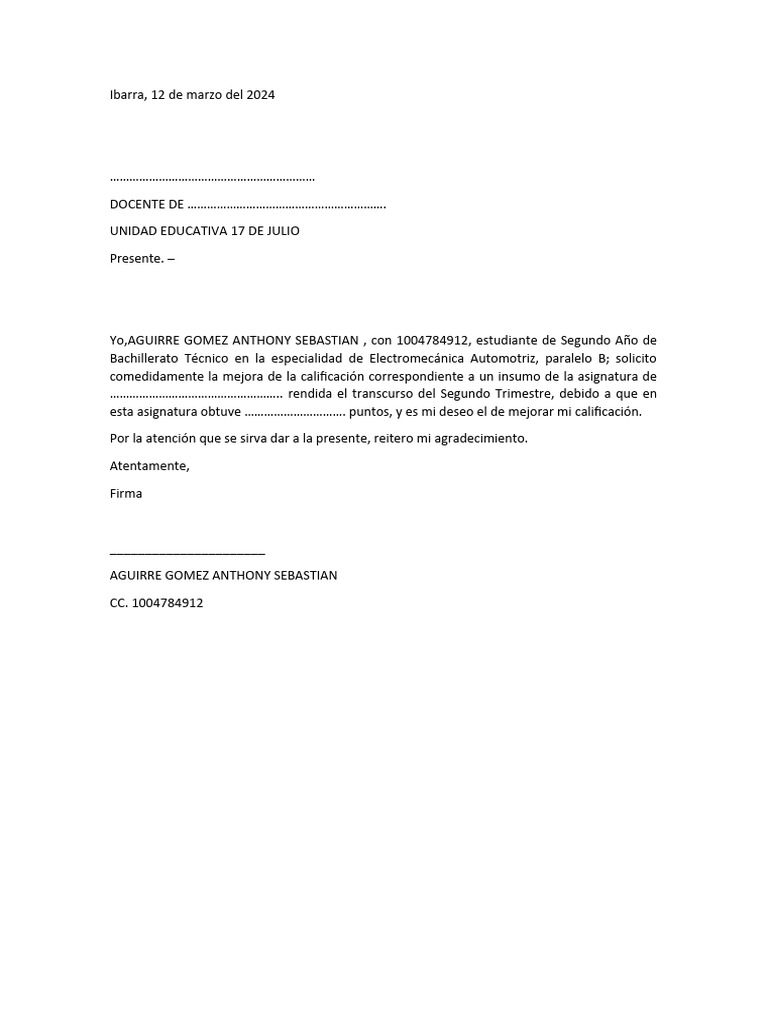 Solicitudes de Mejora | PDF