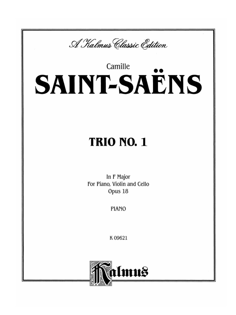 Saint-Sans Trio No | PDF