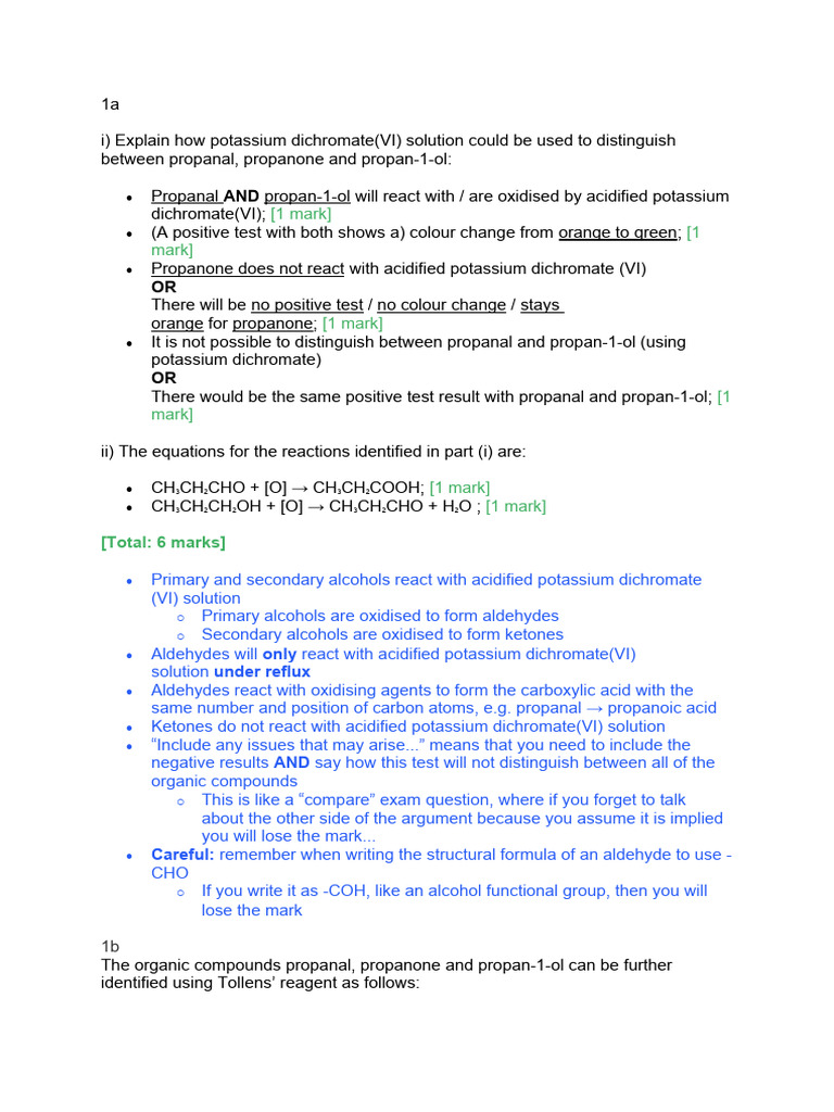 Aldehydes - Ketones SQ Mid Ans | PDF | Chirality (Chemistry) | Aldehyde