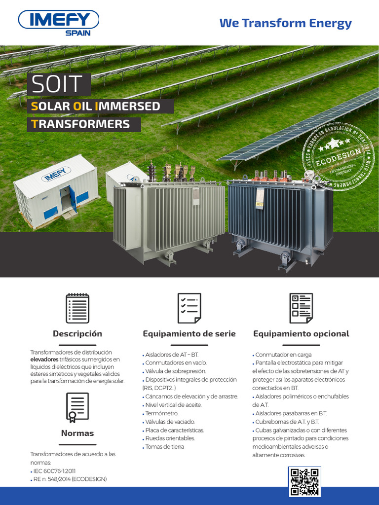 01 sOIT ESP | PDF | Transformador | Ingenieria Eléctrica