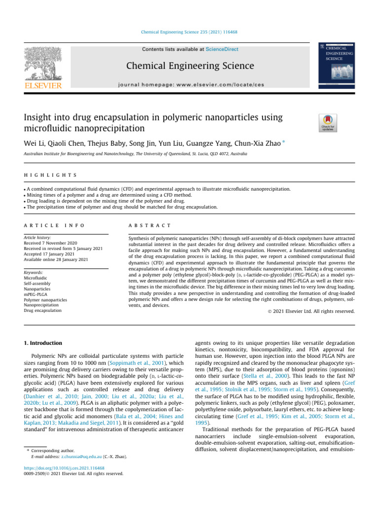 Incapsulation of Polymer | PDF | Microfluidics | Polymers