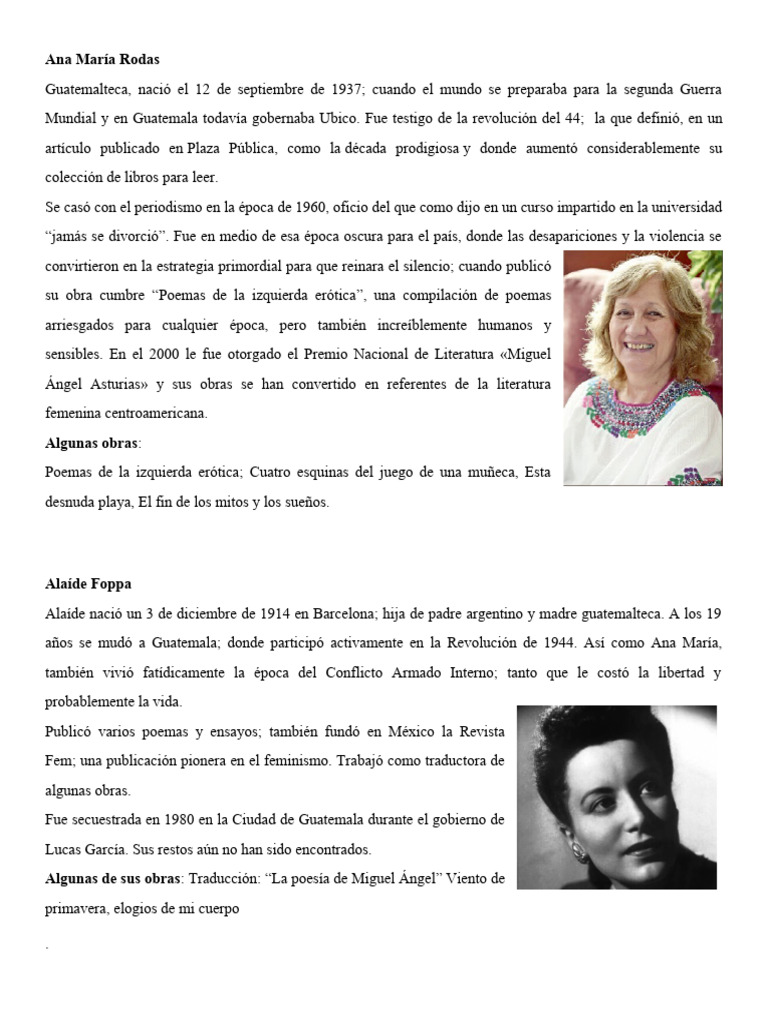 Ana María Rodas Literatura GT | PDF