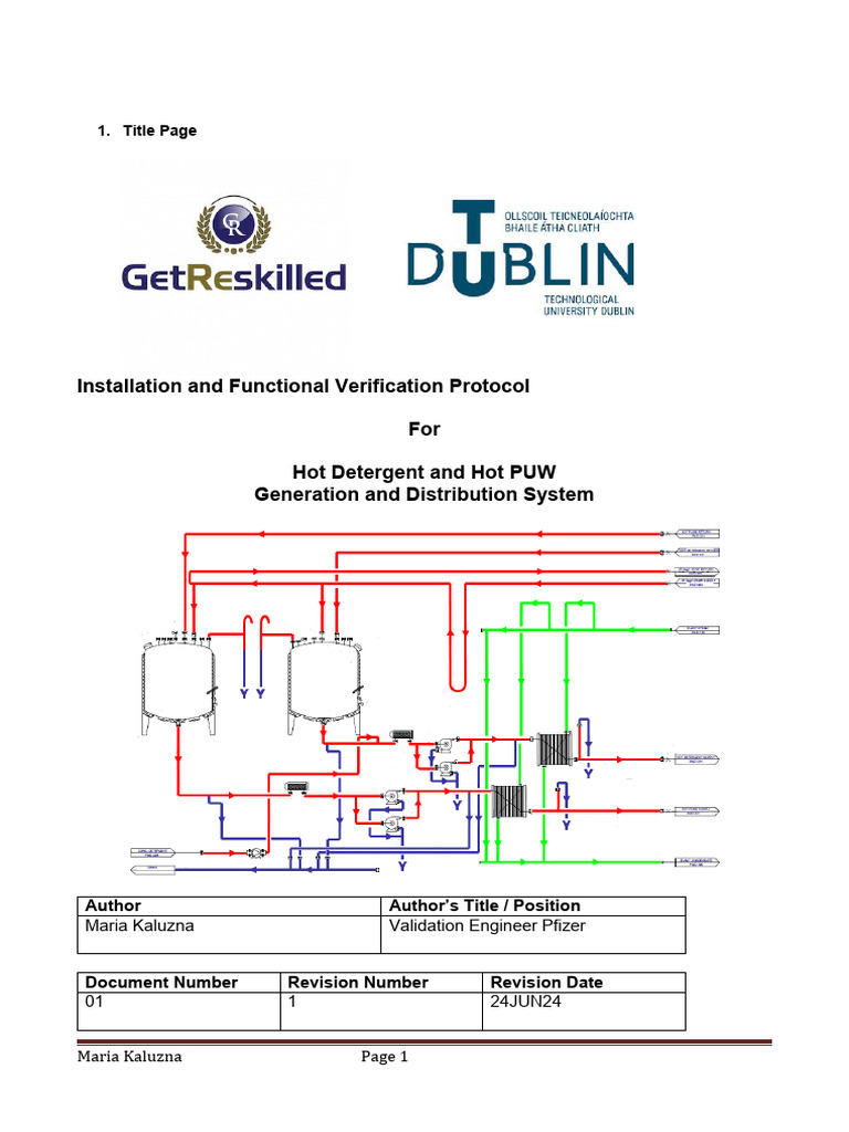 Verification Protocol Template - VOMP3002 - Assignment - Rev 008 (1 ...