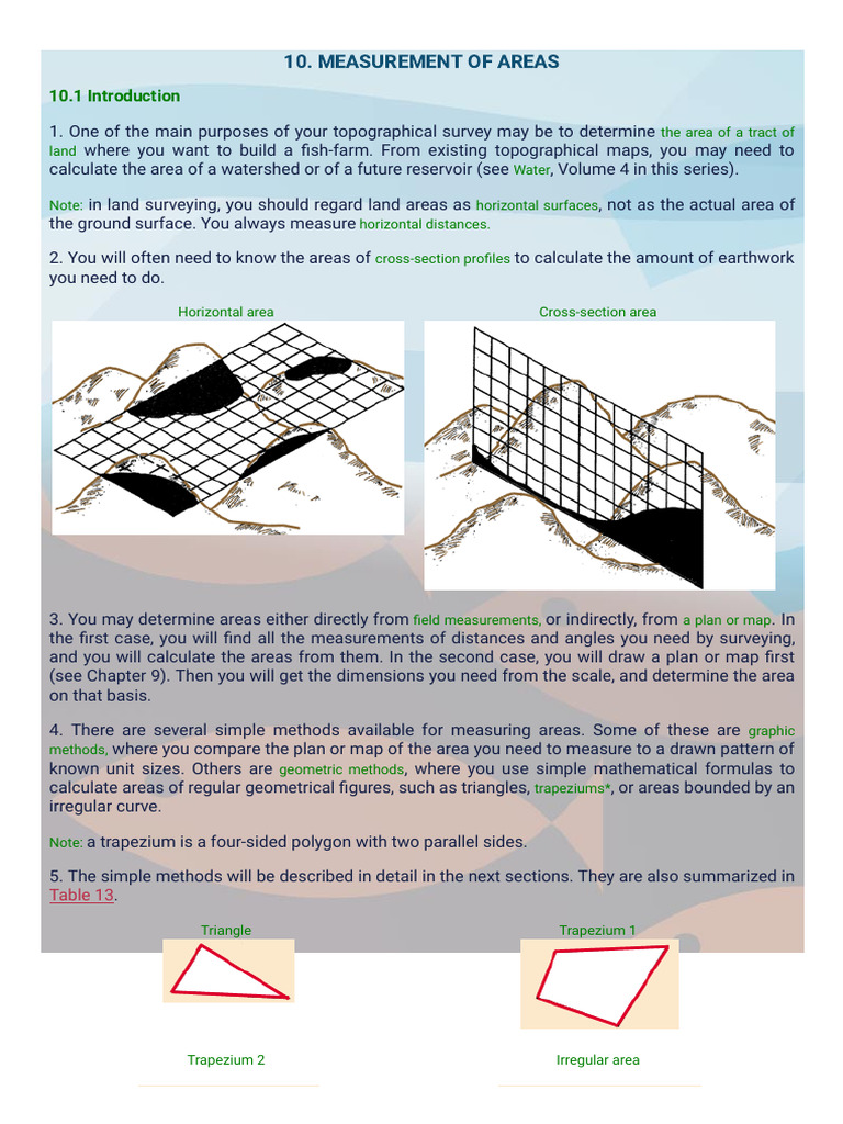 Land Area Measurement Methods | PDF | Area | Triangle
