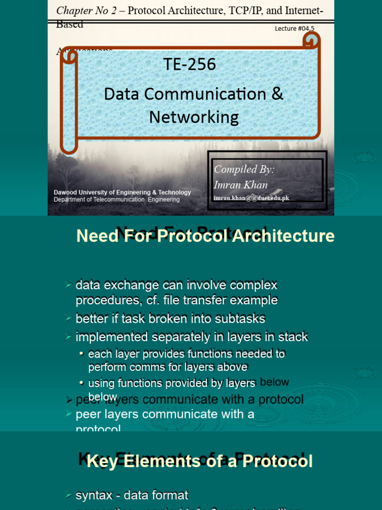 Lecture 4, 5 Osi Model | PDF | Transmission Control Protocol | Osi Model