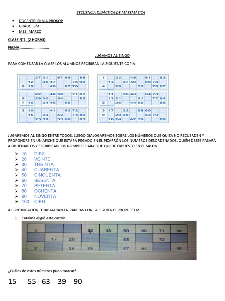 Secuencia Mate 3a 2023 | PDF | Notación | Codificaciones