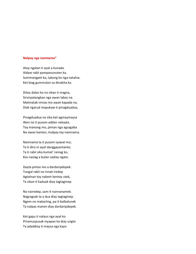 Leona Florentino's "Nalpay a Namnama" | PDF | Philippines | Epic Poetry