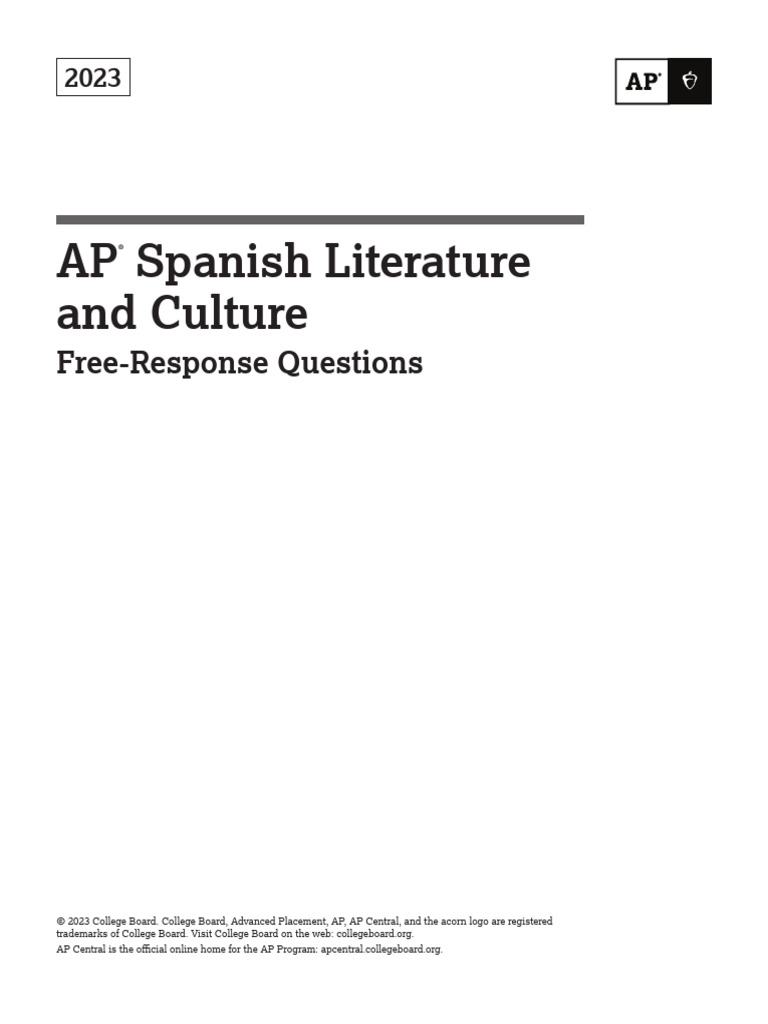 Ap23 FRQ Spanish Literature | PDF