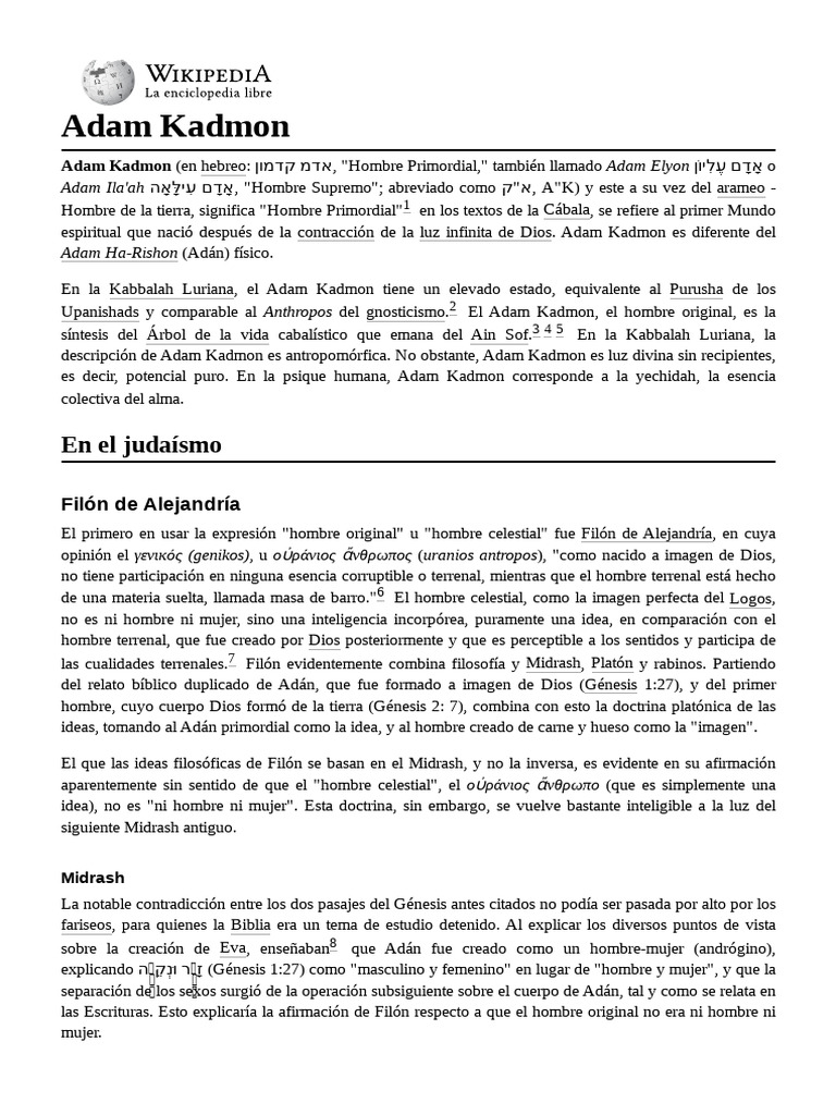 Adam Kadmon | PDF | Creencia religiosa y doctrina | Teología