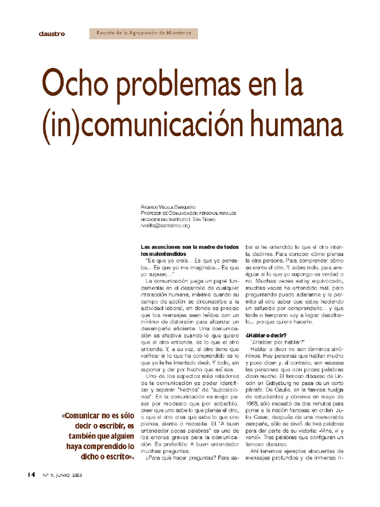 Incomunicacion | PDF