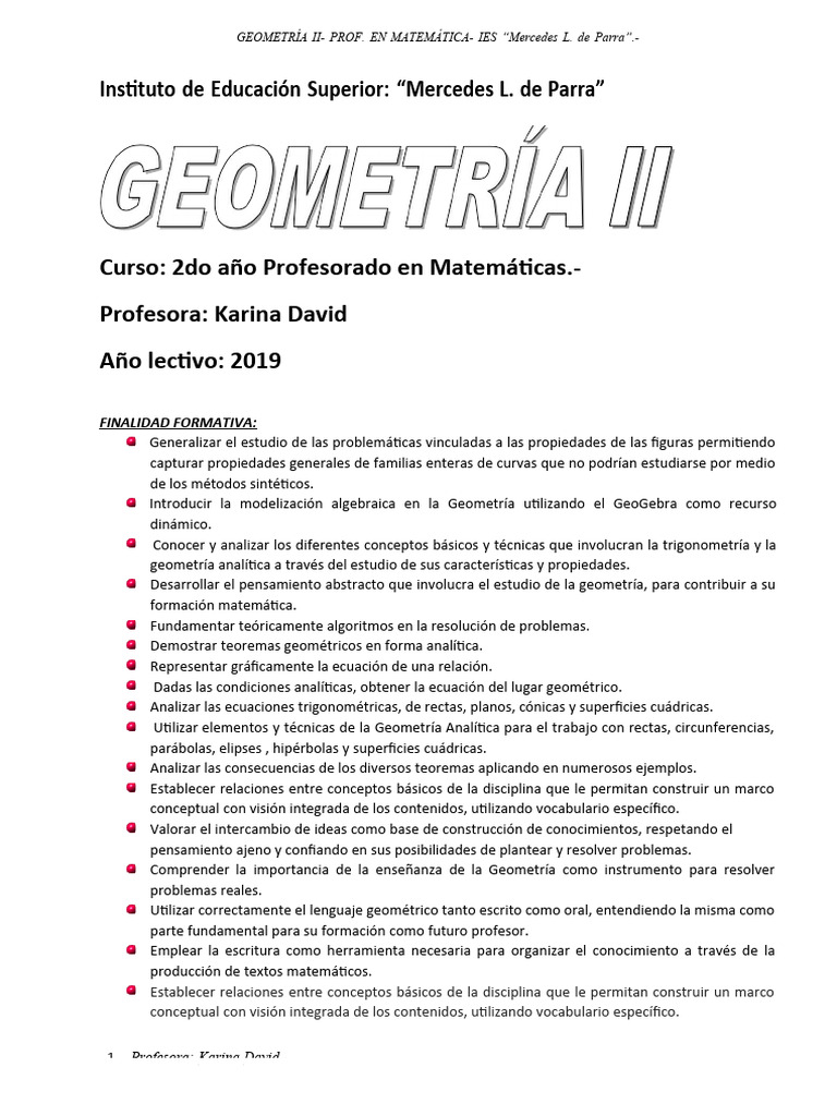 Geometría Ii 2019 Unidades 1 Pdf Trigonometría Funciones