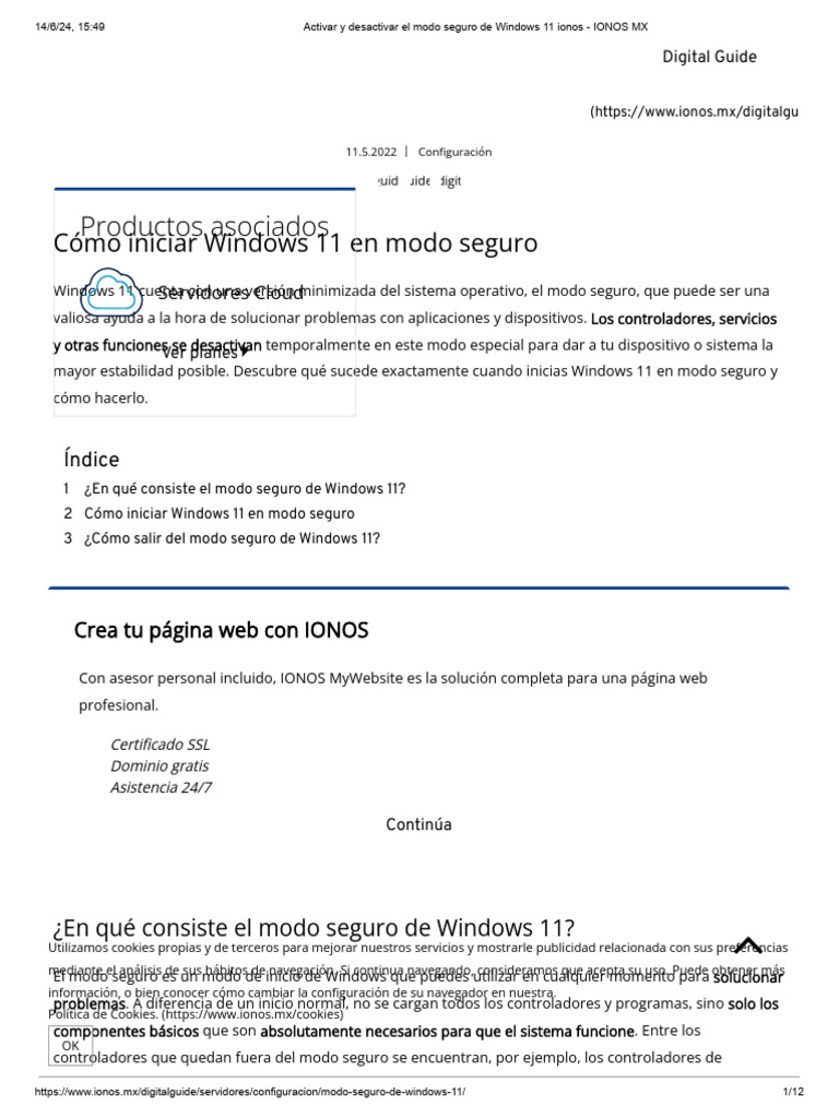 Activar y Desactivar El Modo Seguro de Windows 11 Ionos - IONOS MX ... Activar y Desactivar El Modo Seguro de Windows 11 Ionos - IONOS MX ...