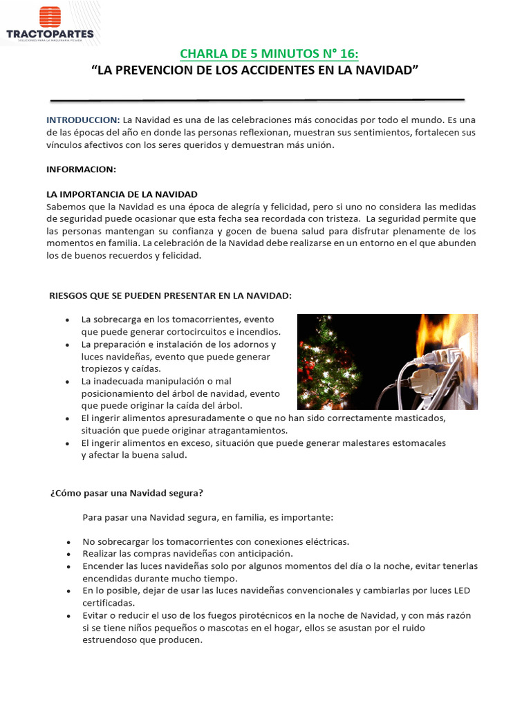 La Prevencion de Los Accidentes en La Navidad | PDF | Navidad