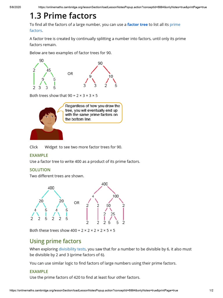 1.3 Prime Factors | PDF | Business | Teaching Methods & Materials