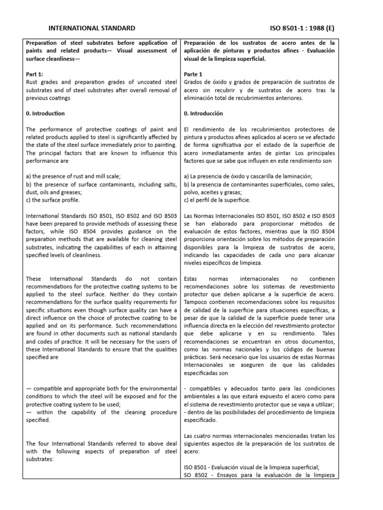 Iso 8501-1 - 88 (E) | Descargar gratis PDF | Procesos industriales | Rieles