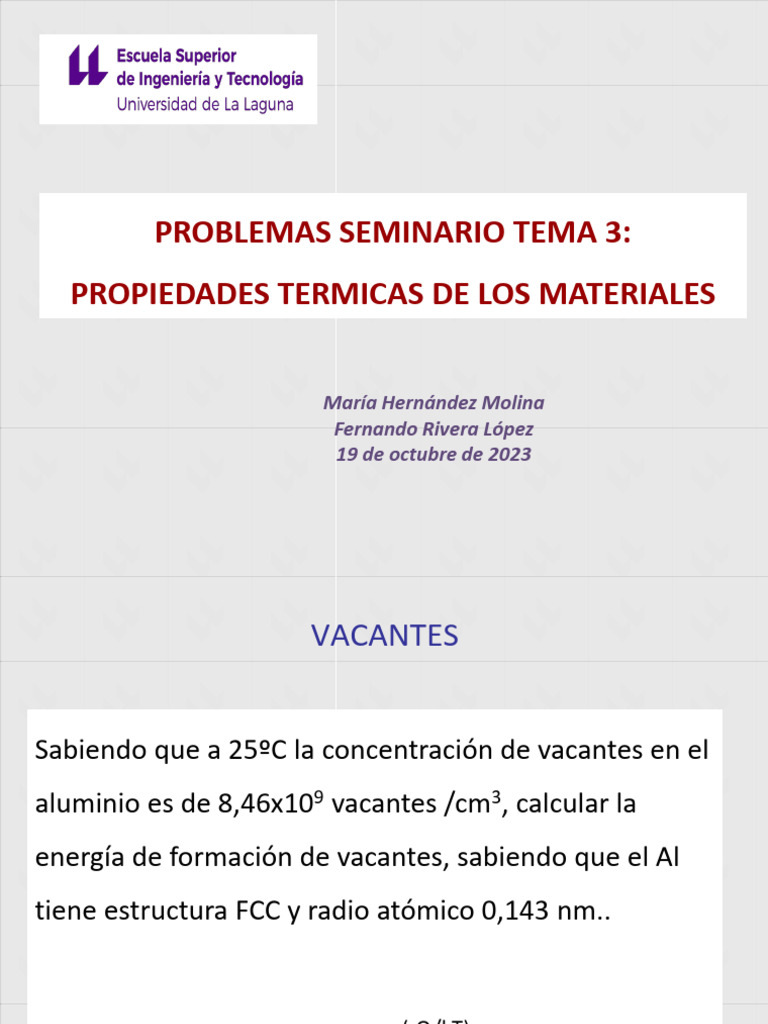 Seminario Tema 3 2324 NEW | PDF | Difusión | Termodinámica sin equilibrio