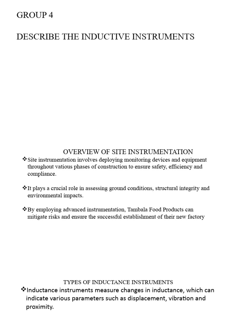 Inductive Instruments for Site Safety | PDF | Sensor | Instrumentation