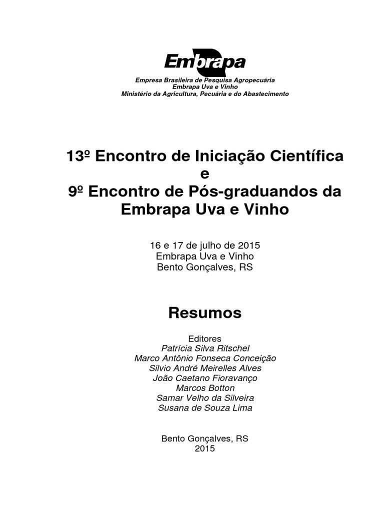 Alternativas de Redução Do Cobre Na Videira - Fioravanço Et Al 2015 ...