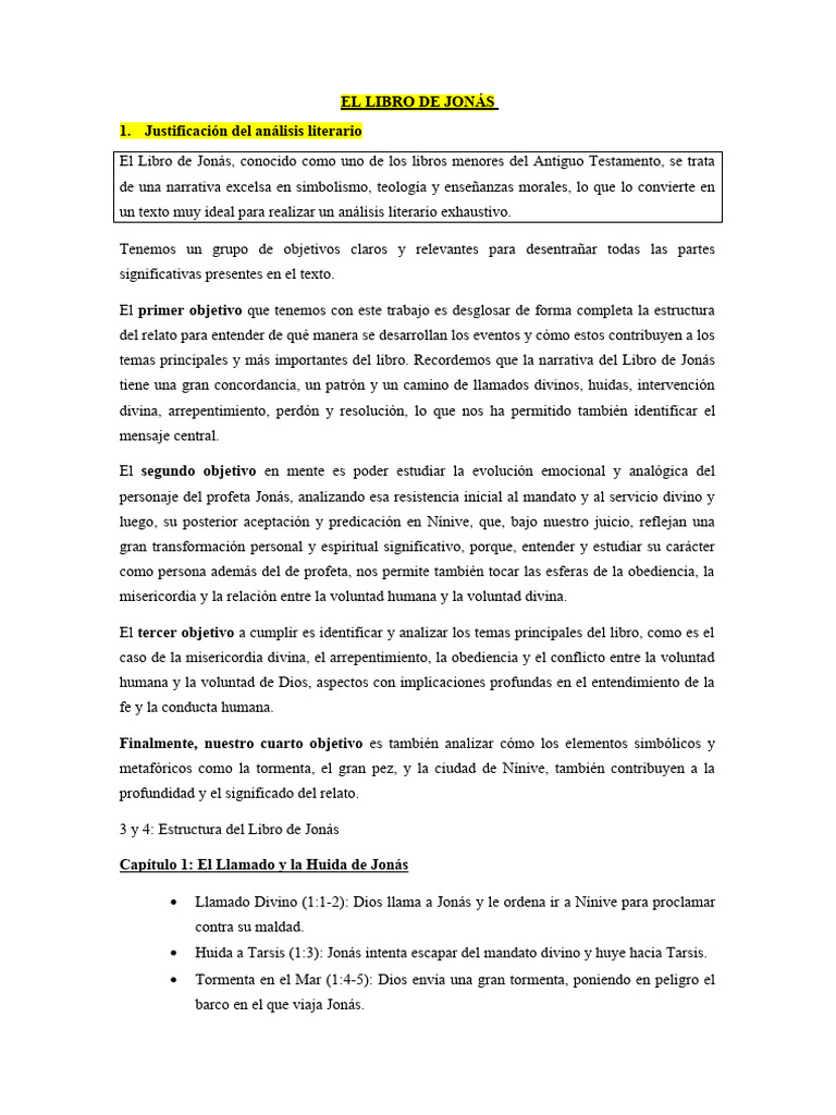 EL LIBRO DE JONÁS | PDF | Jonás | Divinidad
