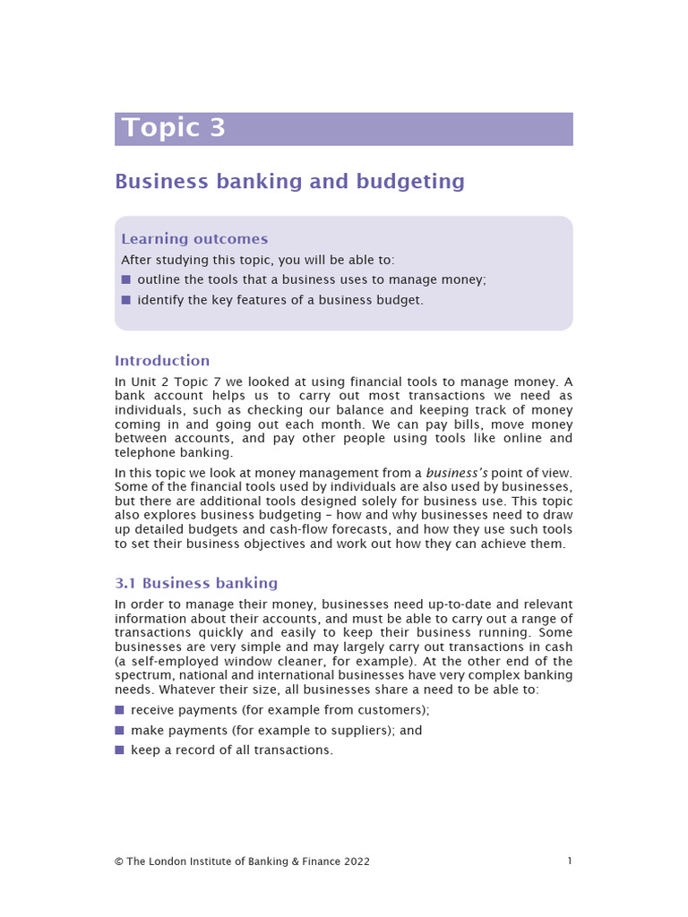 Unit 3 Topic 3 | PDF | Cheque | Payments