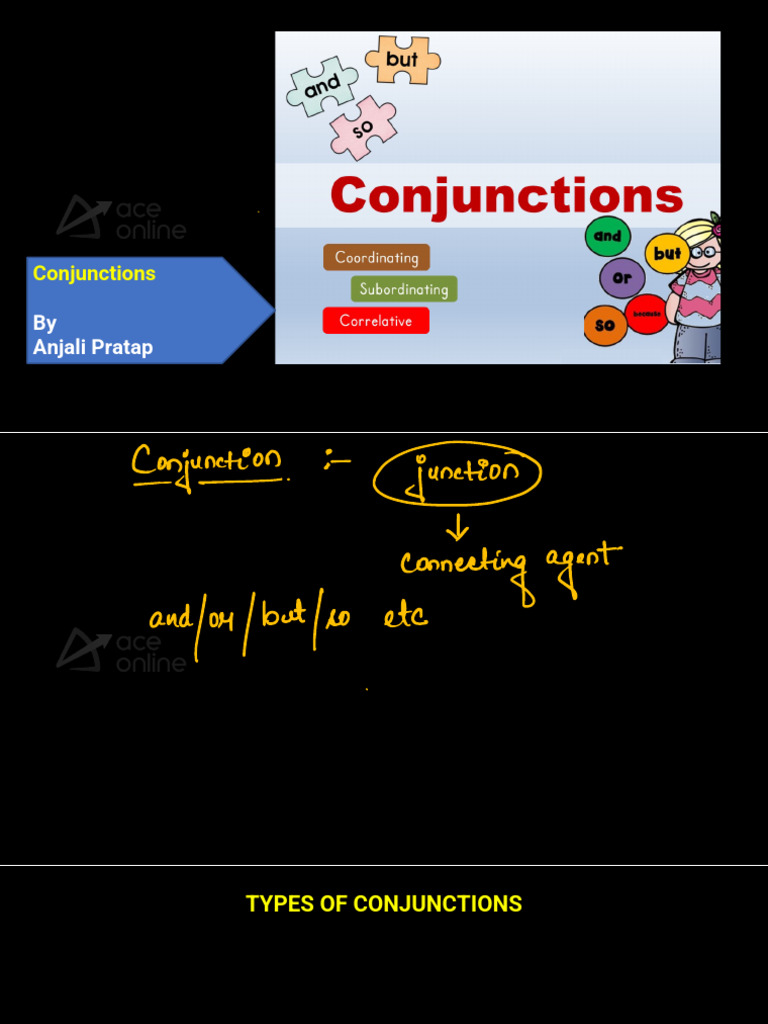 Conjuction Notes | PDF | Language Mechanics | Grammar