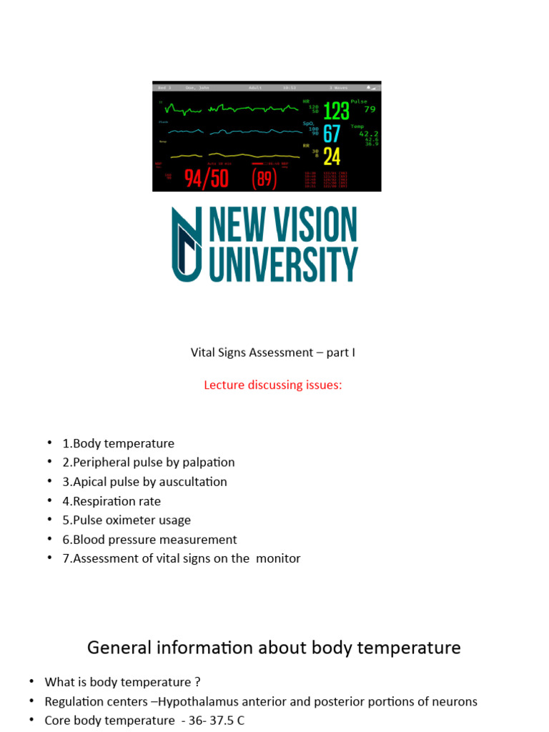 03 Vital Signs Assessment | PDF | Blood Pressure | Pulse