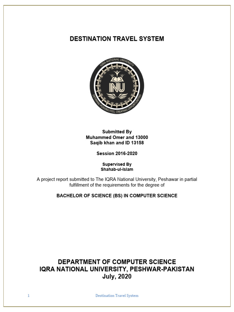 INU Project Report Format (Thesis format) | PDF | Software Development ...