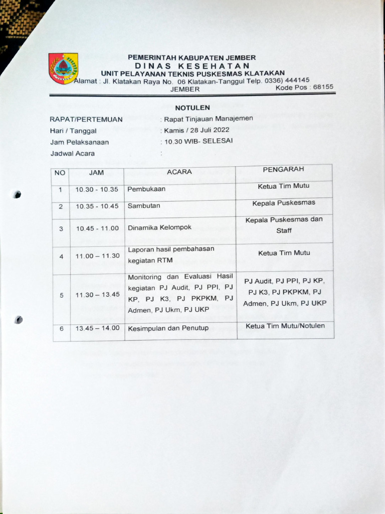 Notulen RTM Juli 22 | PDF