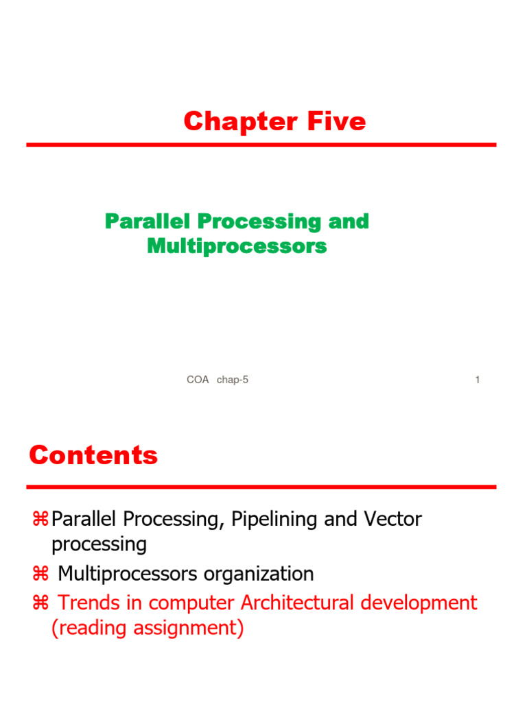 Chap 5 New | PDF | Central Processing Unit | Parallel Computing