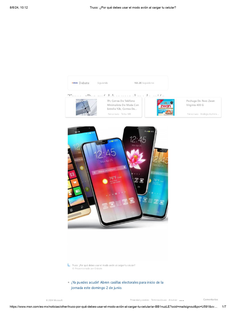 Truco - ¿Por Qué Debes Usar El Modo Avión Al Cargar Tu Celular | PDF | Teléfonos móviles ...