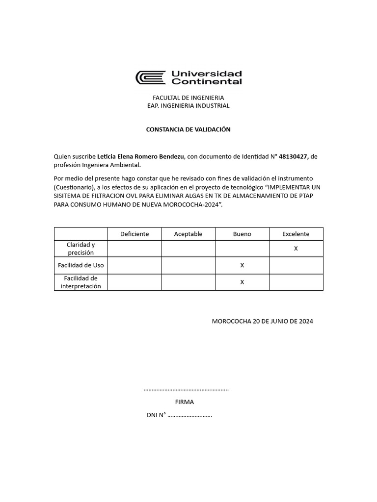 Constancia - de - Validacion KEVIN ALLAPAS | PDF