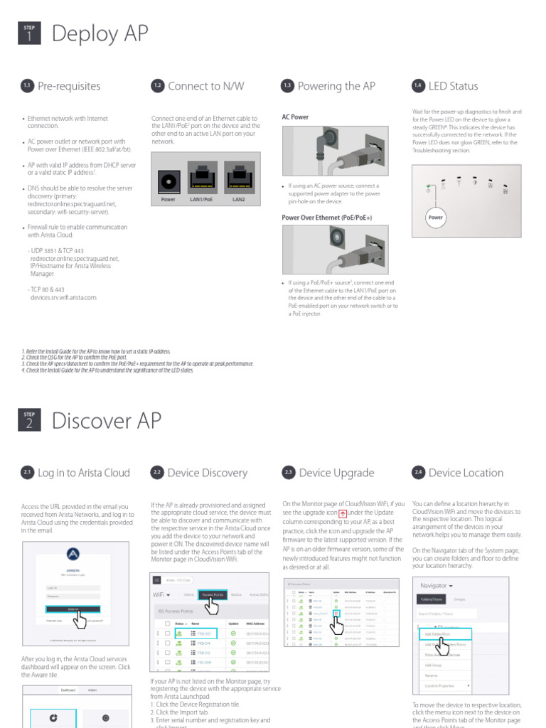 Arista WiFi QSG | PDF | Computer Network | Ip Address