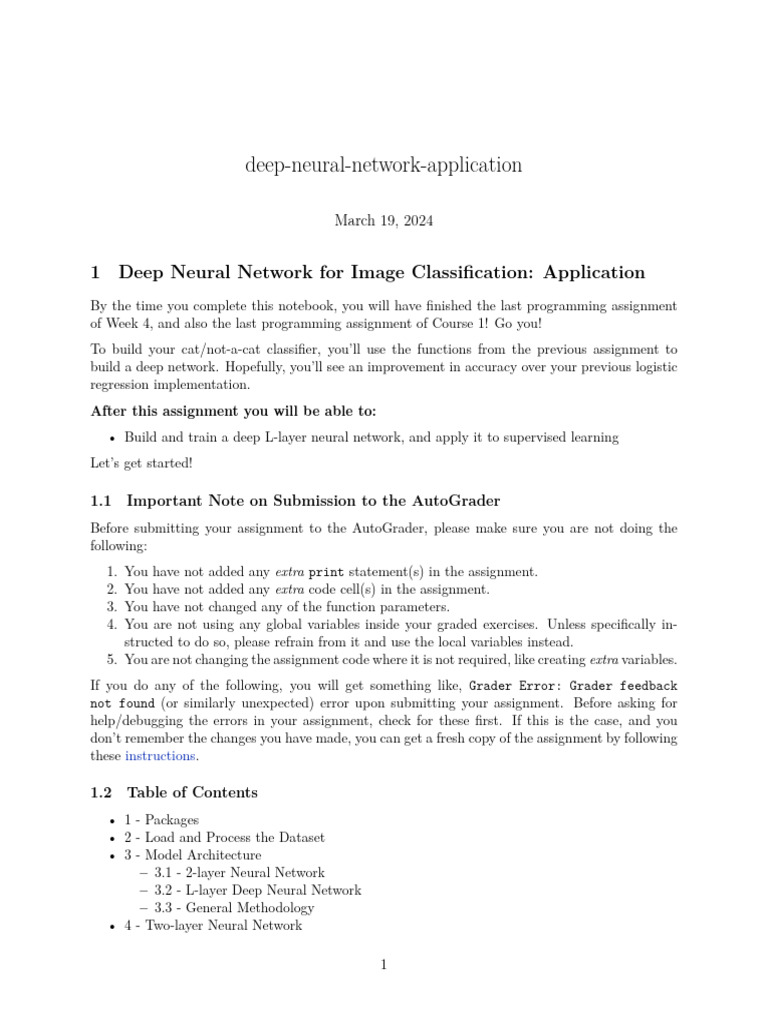 Deep Neural Network Application | PDF | Artificial Neural Network | Deep Learning
