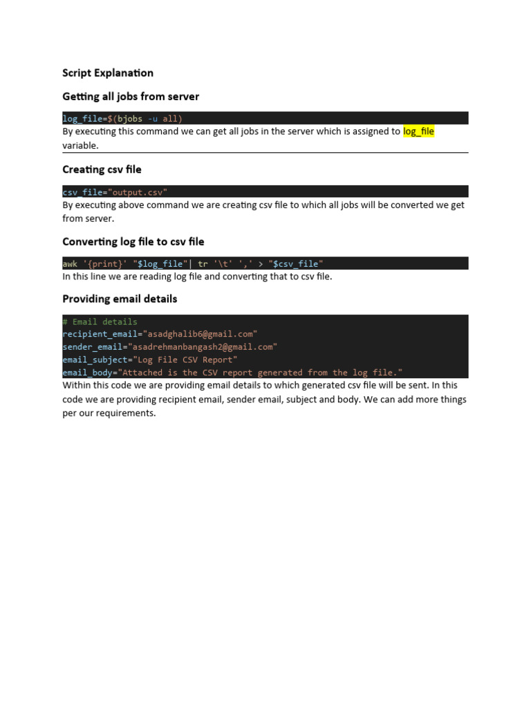Script Explanation | PDF
