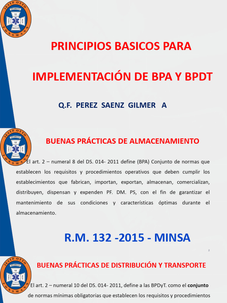 CONOCIENDO LAS BPA Y BPDT | PDF | Medicamentos con receta | Logística