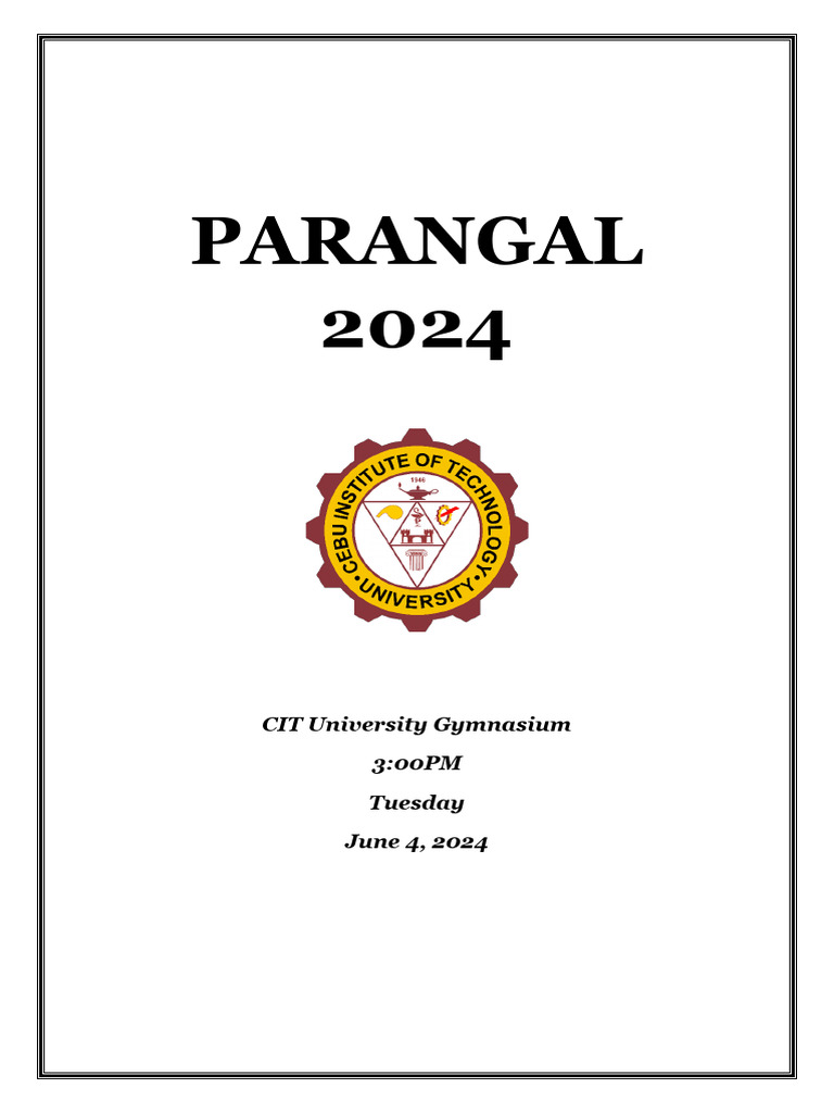 Parangal 2024 Ceremony Details | PDF | Academic Degree | Titles