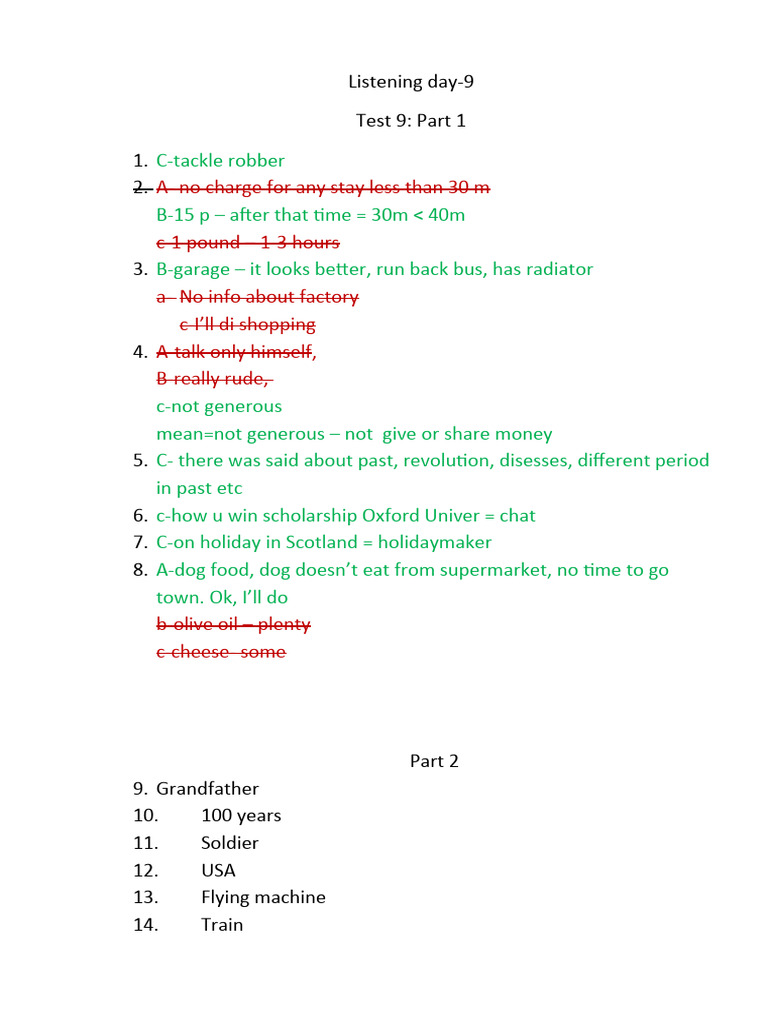 Listening Day 9 | PDF