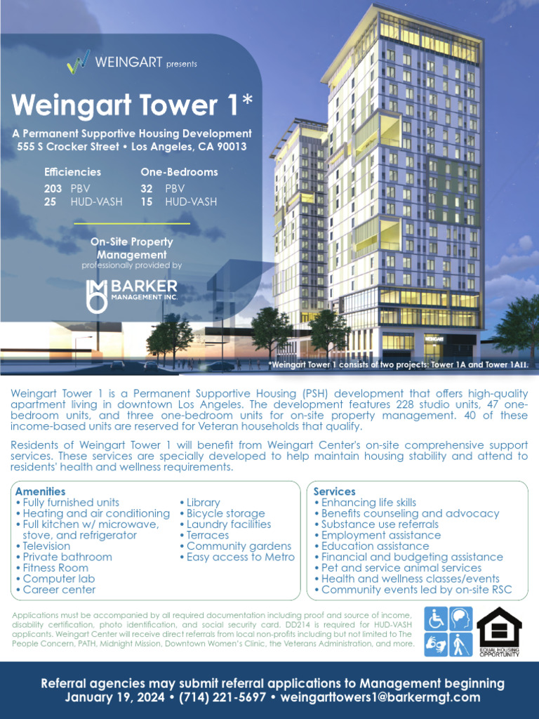 Weingart Tower 1 Lease Up Flyer - Compressed - X2 | PDF | Section 8 ...