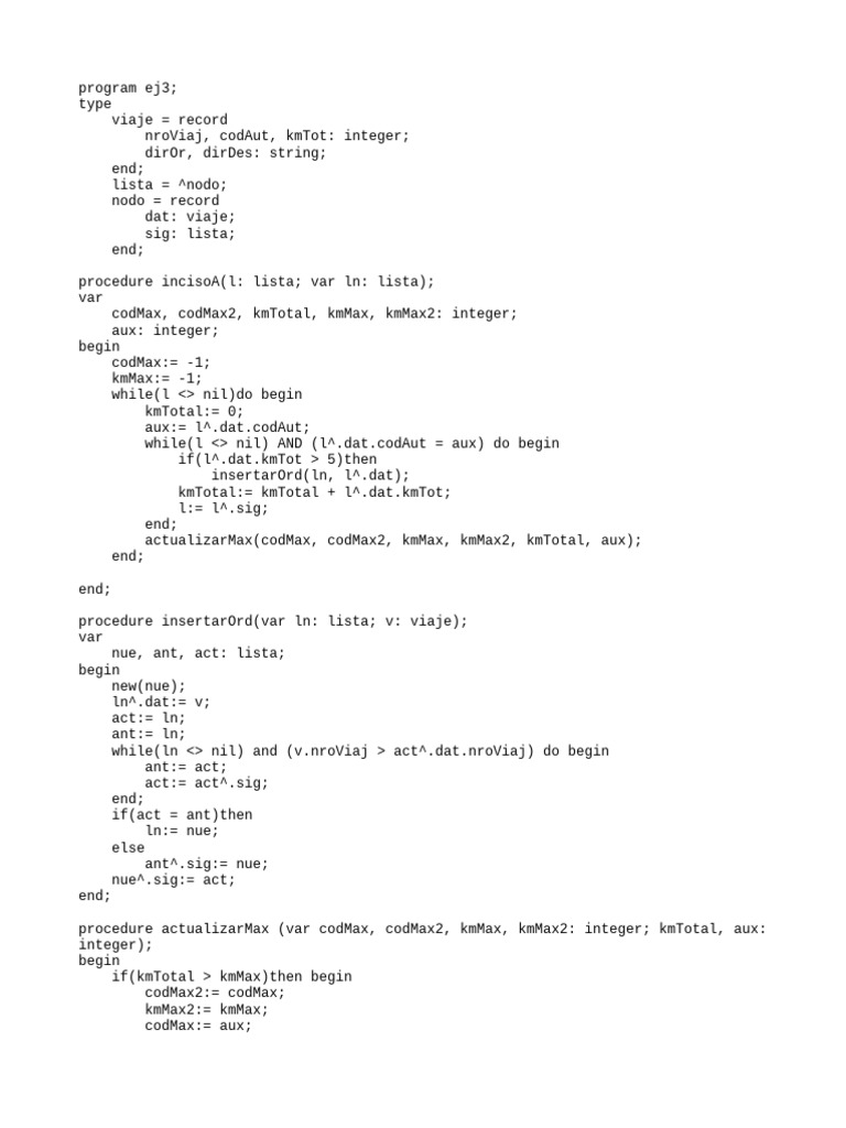 Optimize Travel Data in Pascal | PDF | Teaching Methods & Materials